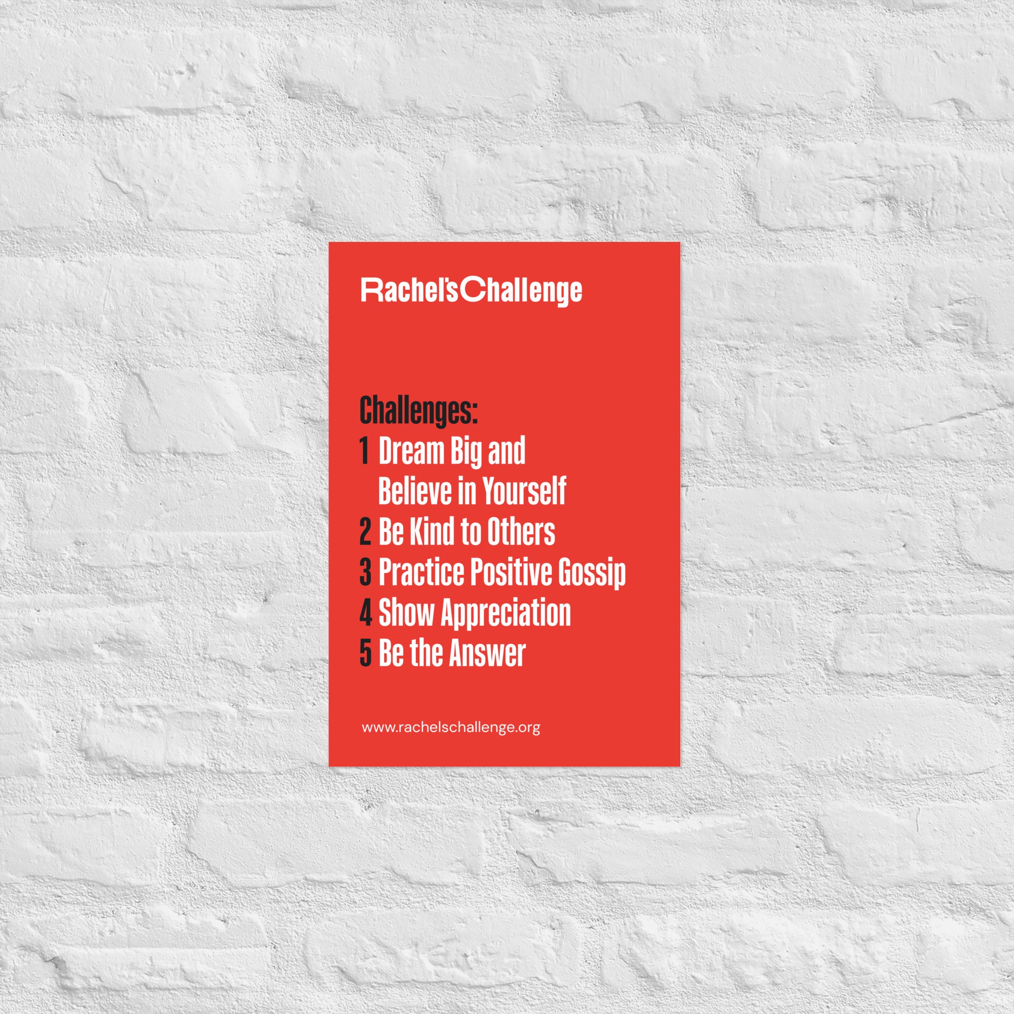 Rachel's Story 5 Challenges Poster – Rachel's Challenge Store