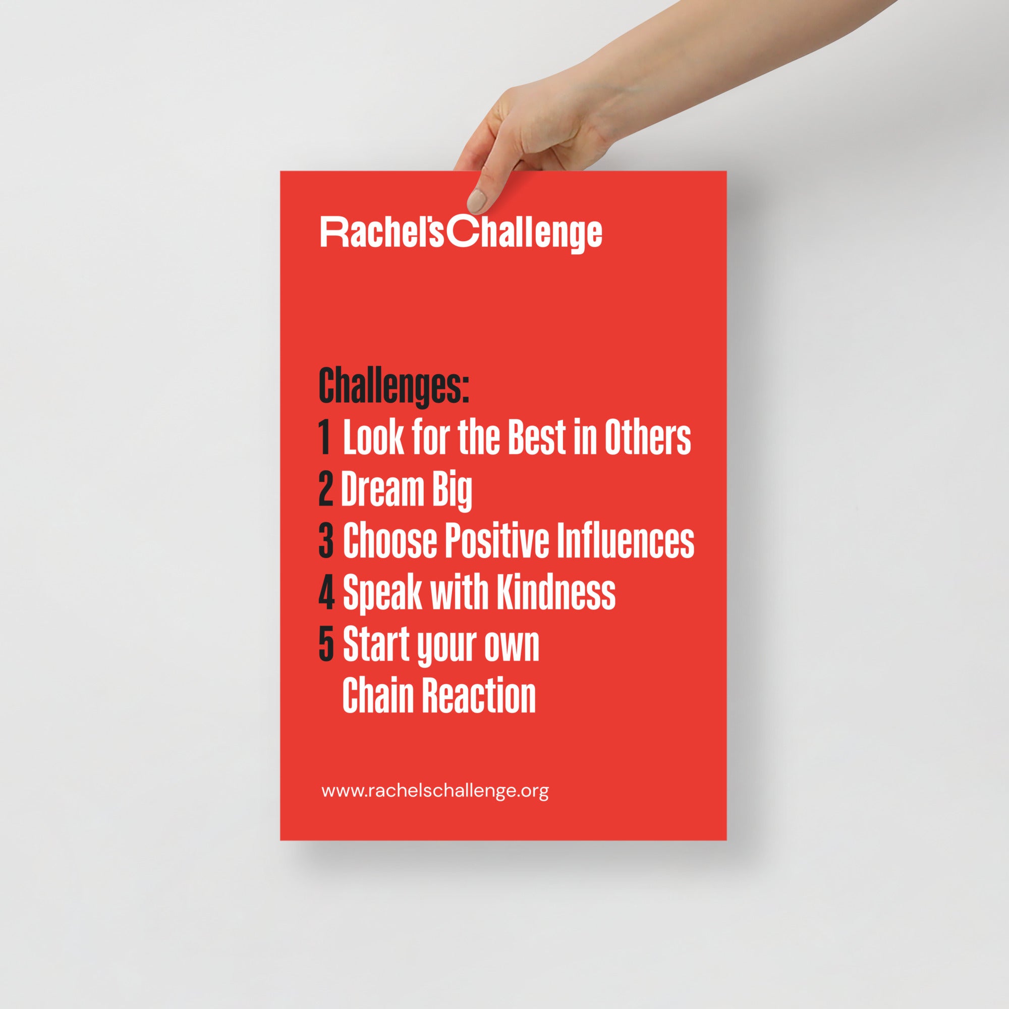 Rachel's Challenge 5 Challenges Poster – Rachel's Challenge Store