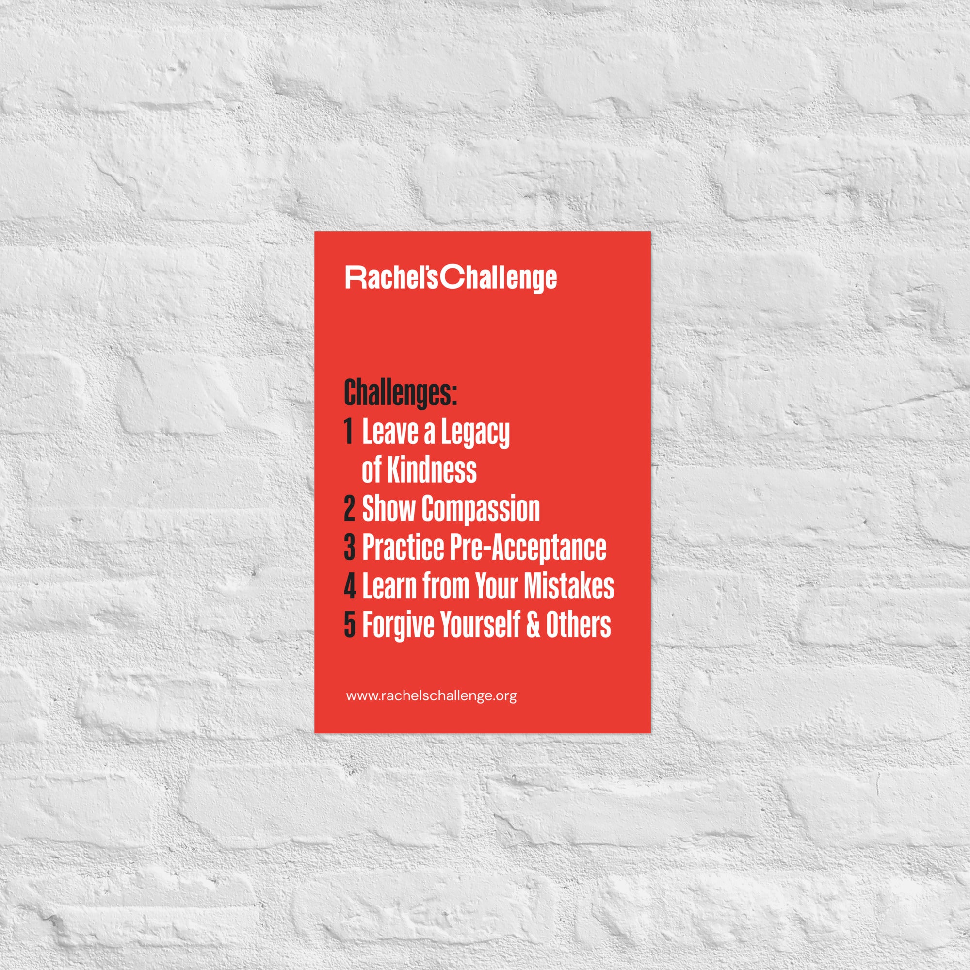 Rachel's Legacy 5 Challenges Poster – Rachel's Challenge Store